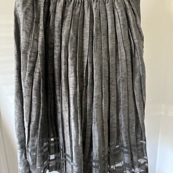 Skirts | Skirt Custom Altered To Fit Light Grey With Black Ribbon Band ...
